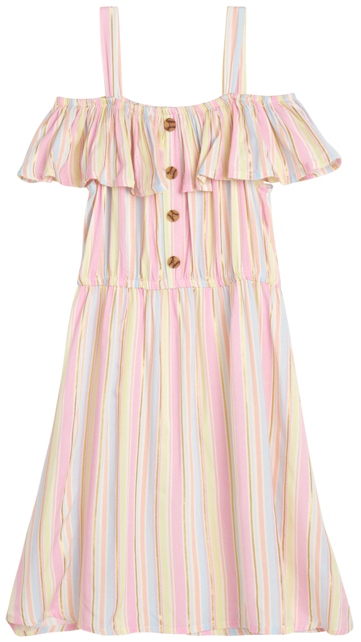 One Step Up Girls' Dress - Lightweight Short Sleeve Boho Challis ...