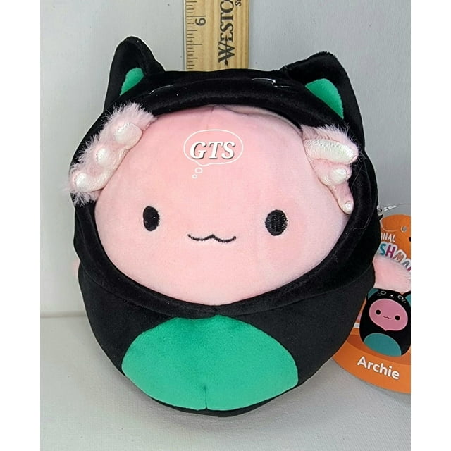 Squishmallow 5" Archie Axolotl in Cleo Cat Hoodie Mini Halloween Plush ...