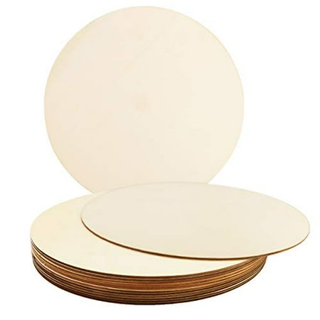 Owevvin 12 Pieces 12 Inch Wood Circles for Craft, Unfinished Round Wood ...
