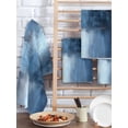 Blue Ombre Kitchen Dish Towels for Drying Dishes Set of 2, Oil Painted ...
