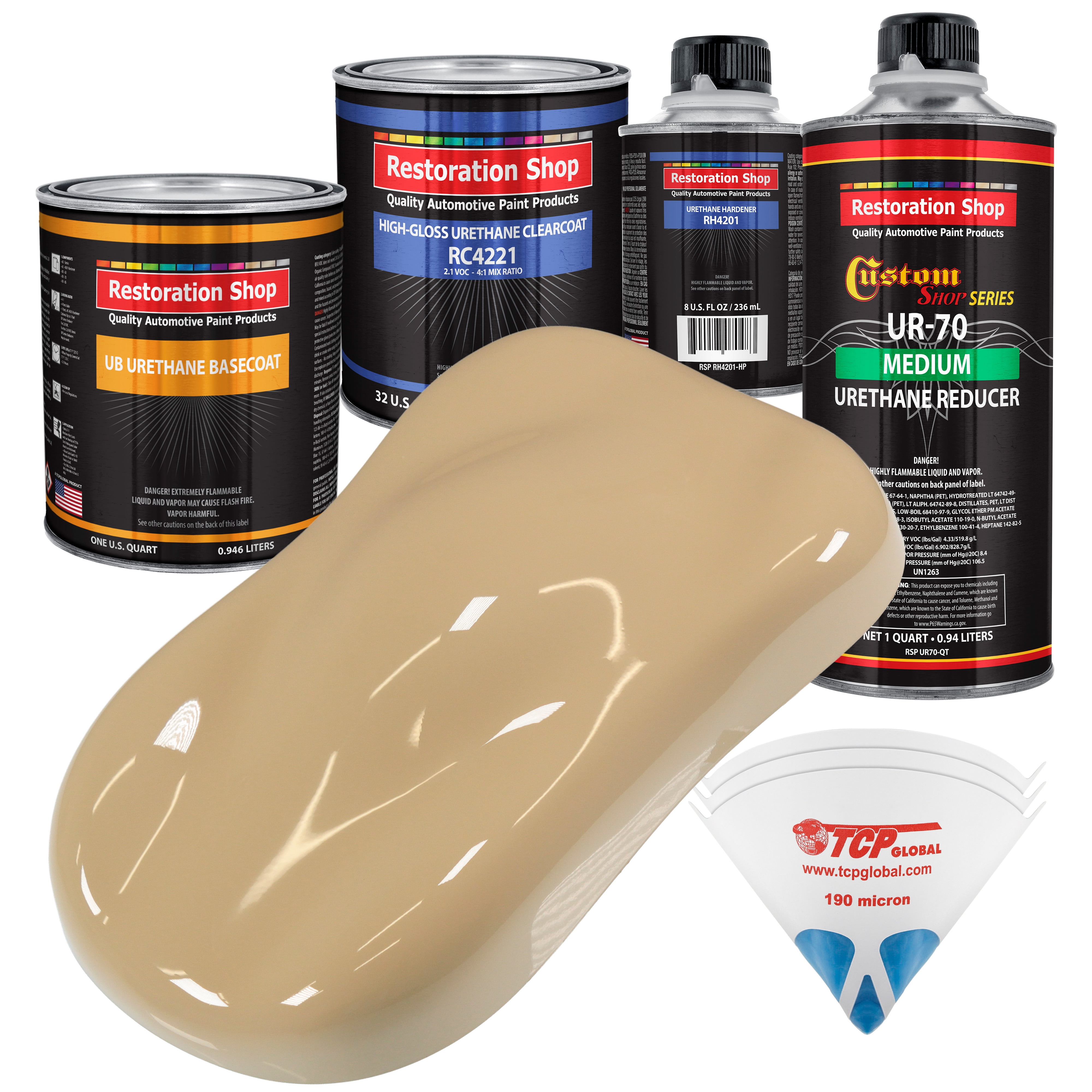 Shoreline Beige Quart URETHANE BASECOAT CLEARCOAT Car Auto Body Paint ...