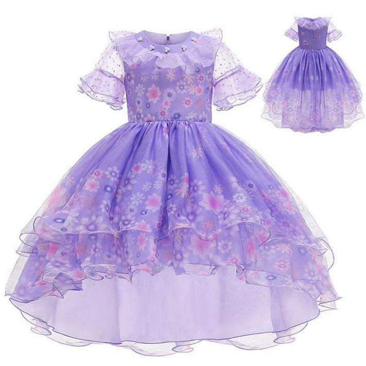 Isabela Costume for Girls Encanto Dress Outfit Cosplay Princess Tutu ...