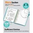 WEMATE Spiral Address Book with Alphabetical Tabs, Password Book ...