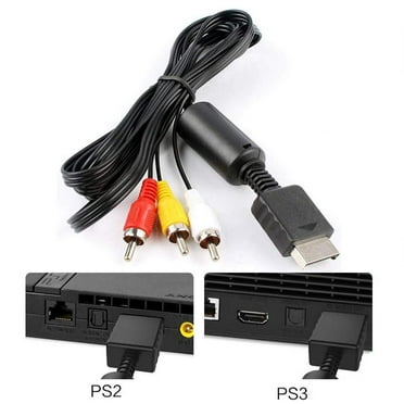Sony Playstation PS2/PS3 RCA AV Cord, Audio Video Composite TV Cable ...
