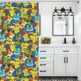 Cartoon Pokémon Pikachu Shower Curtain,Shower Curtain liner Washable ...