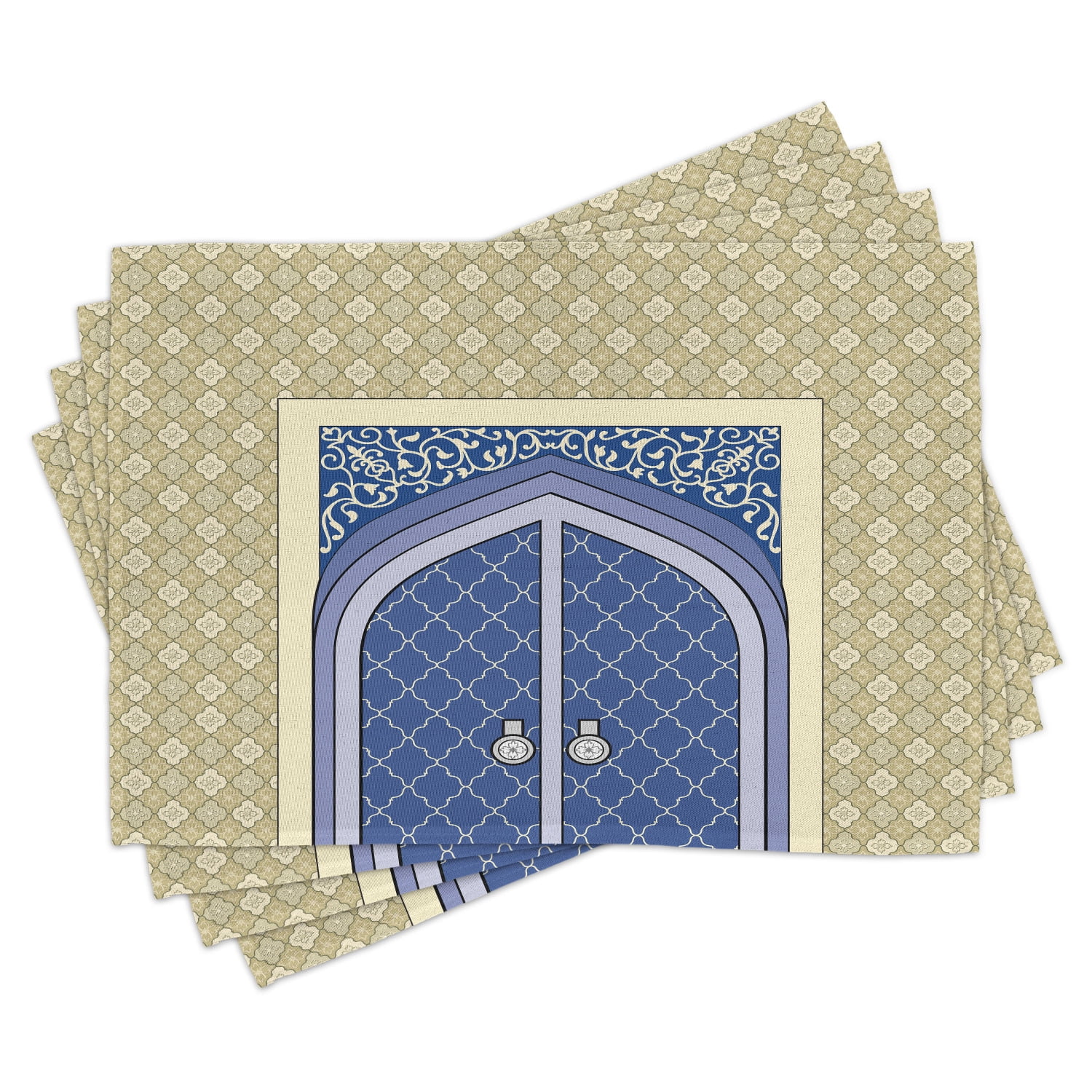 Ambesonne Moroccan Place Mats Set of 4, Persian Ottoman Culture ...