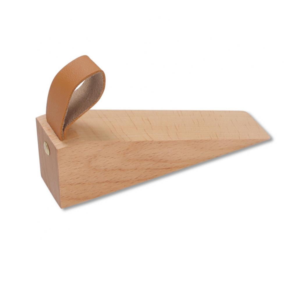 Security Large Soild Wood Door Stopper, Heavy Duty Non-Slip Door Stops ...