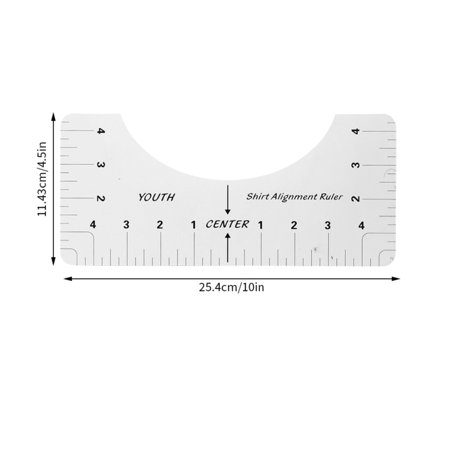 T-Shirt Alignment Ruler Round Neck Craft Center Ruler PVC Clothing ...