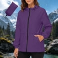 Brnmxoke Ladies Raincoat Summer Casual Lightweight Zip Up Rain Jacket ...