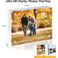 3 Pack 4x6 Acrylic Picture Frames - 20% Thicker Double Sided Magnetic ...
