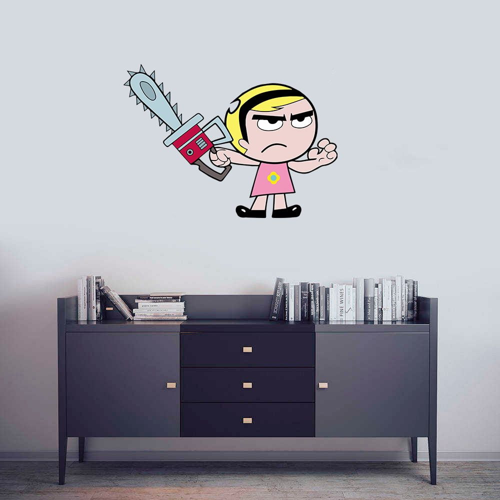 The Grim Adventures Mandy Playing Chainsaw Wall Art Decal Vinyl Sticker ...