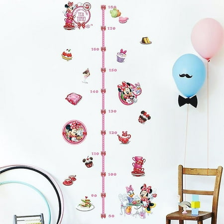 Mickey Minnie Colorful Anime Height Measure Wall Stickers Pvc Wall ...