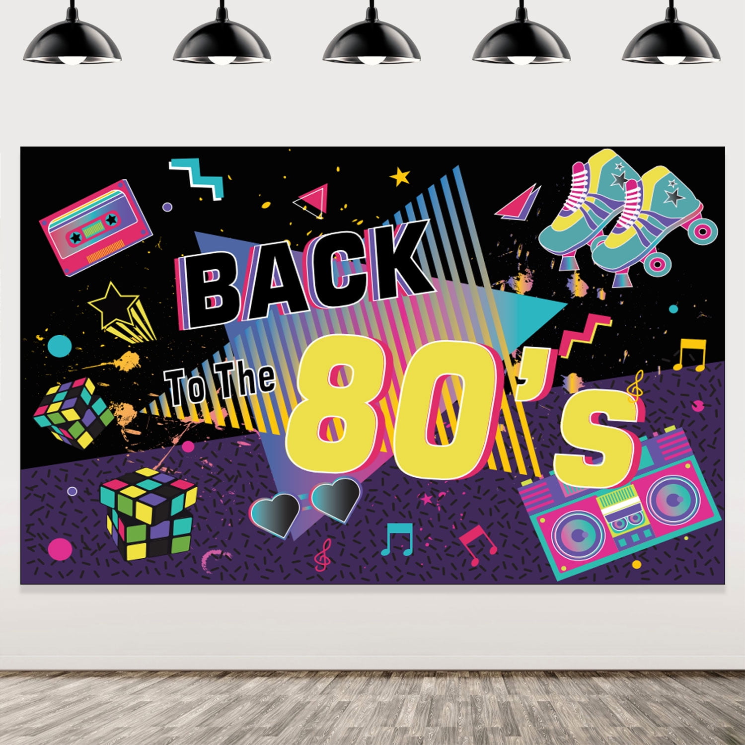 80's Party Decorations, Back to The 80's Banner 80's Backdrop ...