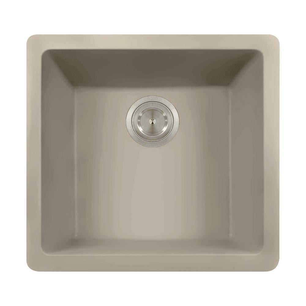 MR Direct 805 Slate Dualmount Composite Granite 17 3/4 in. Single Bowl ...