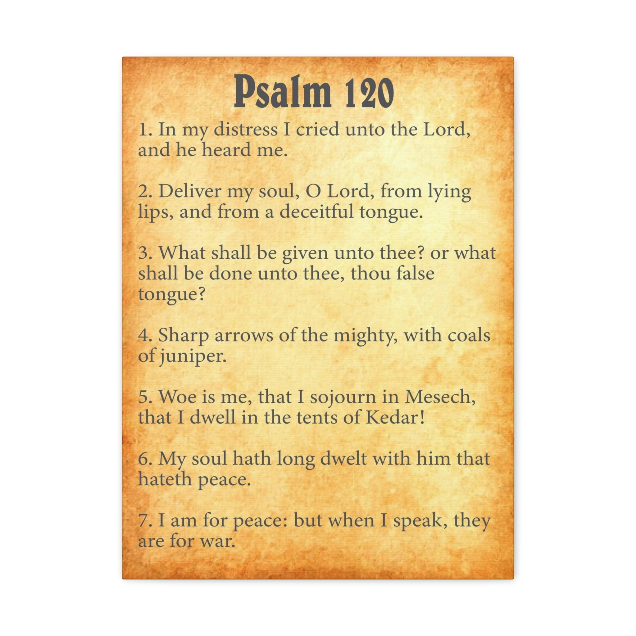 Scripture Walls Psalm 120 Chapter Gold Bible Canvas Christian Wall Art ...