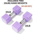15LB 20LB 30LB 40LB 50LB Adjustable Dumbbell Set Free Weights Dumbbells ...