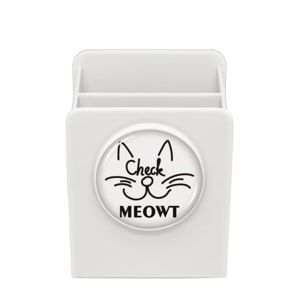Check Cat Face Beard Art Deco Fashion Desk Pencil Holder Cup Pen ...