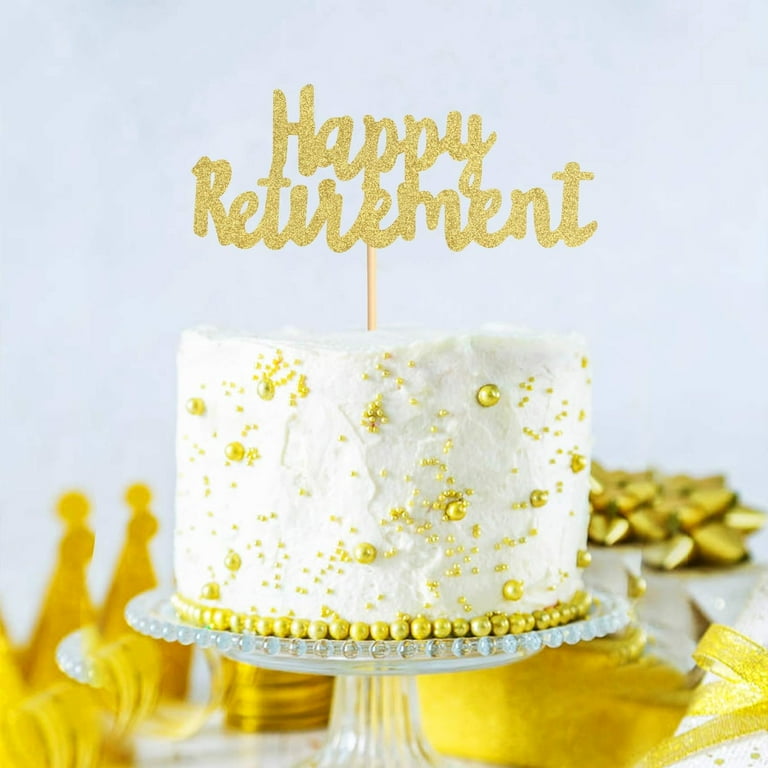 Retirement Banner Happy Retirement Banner Gold Glitter
