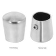 2pcs Brushed Stainless Steel Handrail End Caps for Wood Rail Stair ...
