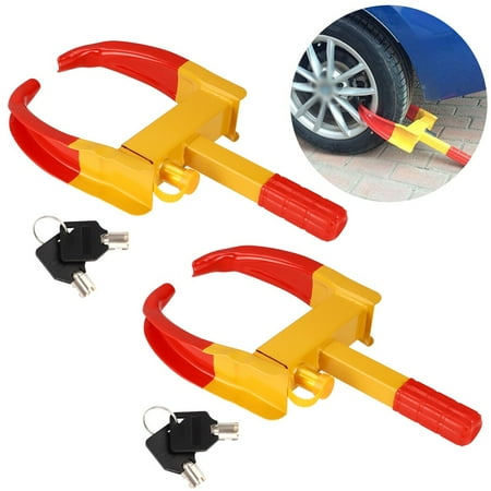 Wheel Locks, 2 Packs Universal Vehicle Wheel Clamp Locks with 4 Keys ...