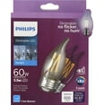 Philips LED Decorative Light Bulb BA11 Medium Base - 60W Equivalent ...