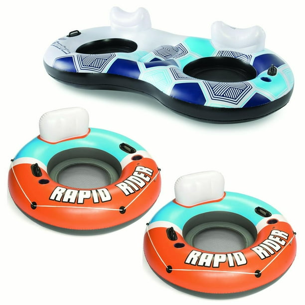 Bestway 2 Person Lake River Pool Water Tube & River Lake Pool Tube (2 ...