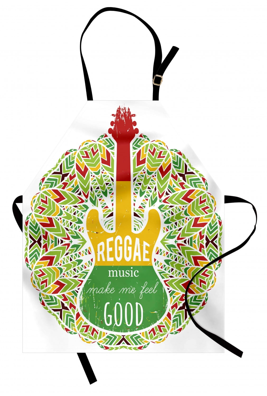 Rasta Apron Reggae Music Makes Me Feel Good Quote Jamaican Island ...