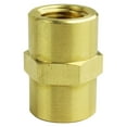 Five 1/4" NPT Female Solid Brass Pipe Unions Adapter Fitting WOG Solid ...