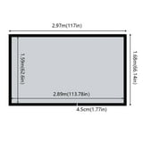 Miumaeov 130" Fixed Aluminum Frame Projector Screen White Glass Fiber ...