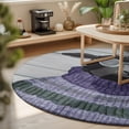 Black Sheep Round Living Room Rugs 3.3 ft, Glasses Purple Sweater Wood ...