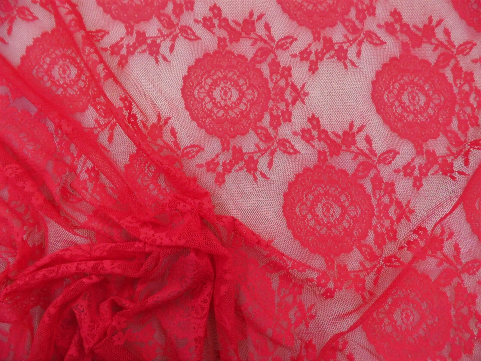 5 Yard Lot Stretch Lace Mesh Netting Apparel Fabric Sheer Floral ...