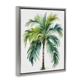 Stupell Industries Lagoon Majesty Palm Gray Framed Floater Canvas Wall ...