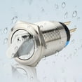 19mm Momentary Rotary Switch 3Positions 2No2Nc 12-24V On-Off Waterproof ...