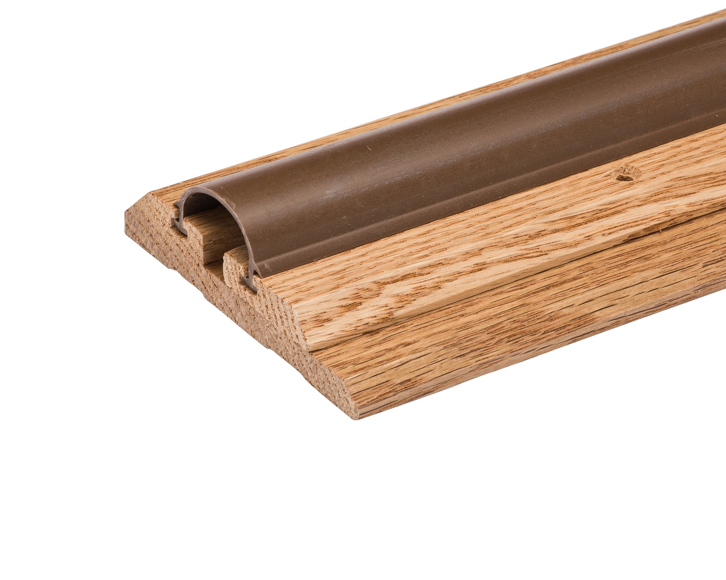 3 FT - Adjustable Height Pre-Finished Oak and Vinyl Seal Threshold 3 1/ ...