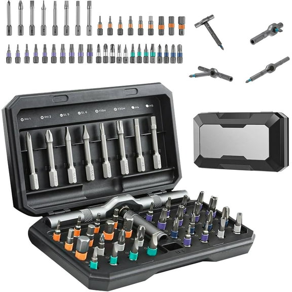 40 in 1 Magnetic Ratchet Screwdriver Set S2 Steel Multi Bit Repair Tool ...