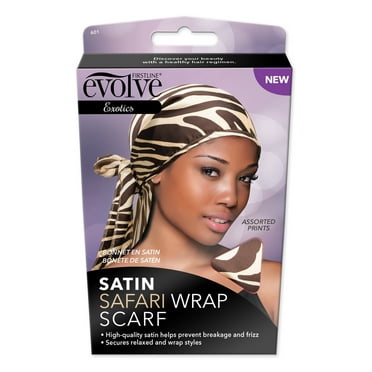 Evolve Fabric Head Wrap Scarf, Versatile Styling, Black, 1 Count ...