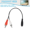 Uxcell 0.8Ft RCA Y Splitter Cable RCA Female to Dual RCA Male Connector ...