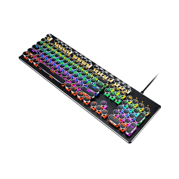 T70 Wired Keyboard Sensitive Plug Play with Backlight Gaming Blue Axis ...