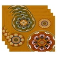 Simply Daisy 18" x 14" Medallions Geometric Print Placemats, Set of 4 ...