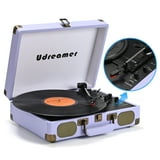 Udreamer Vinyl Record Player 3-Speed Turntable with Bluetooth,Suitcase ...