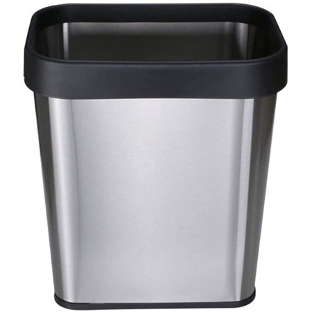 Garbage Can Stainless Steel Trash Can 12 Liters Large Kitchen Trash Can ...