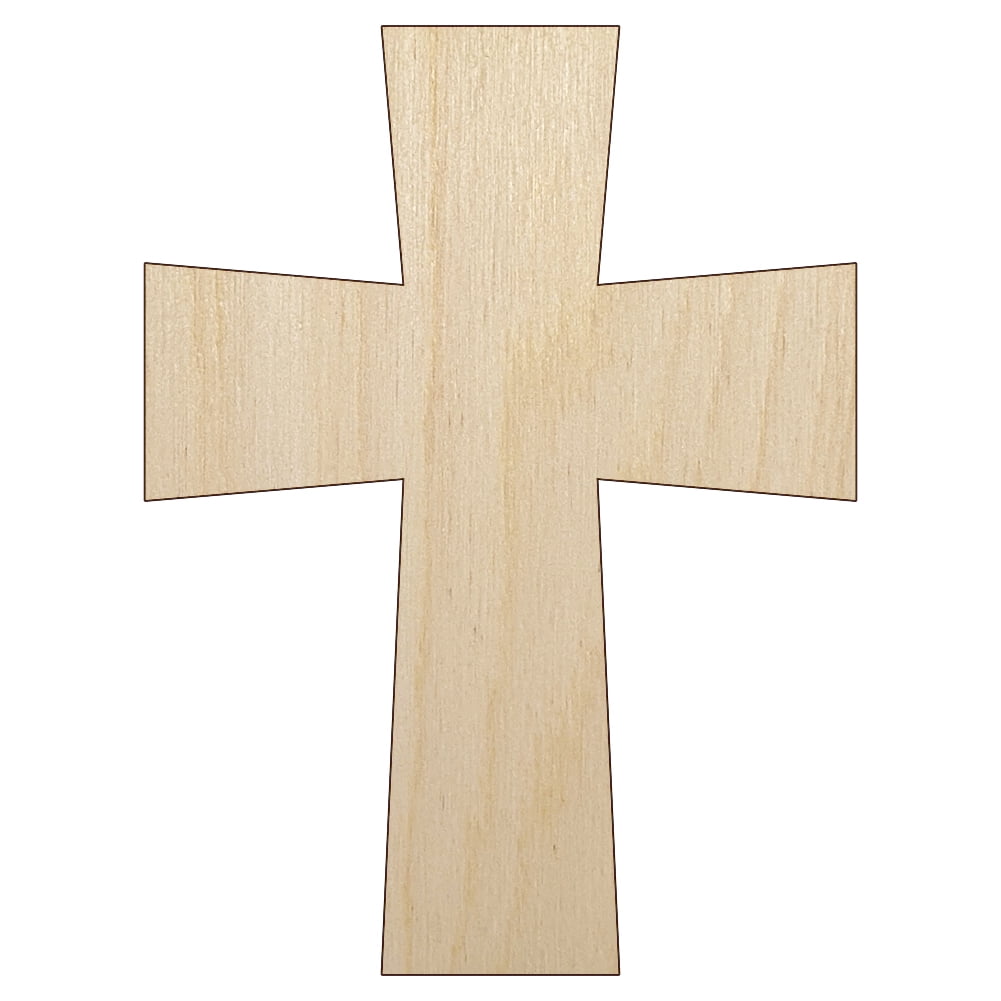 Cross Angled Christian Church Religion Wood Shape Unfinished Piece ...