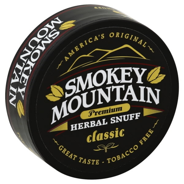 Smokey Mountain Herbal Snuff - Tobacco & Nicotine Free - 1 Can -Classic ...