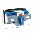 Blue-Gray Copper 22.4x13.5x10cm Dual Power Automatic Transfer Switch 4p ...