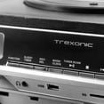 Trexonic 3-Speed Stereo Turntable with CD, Double Cassette Player, FM ...