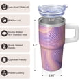 20oz Insulated Stainless Steel Tumbler with Handle and Straw, 360° Full ...