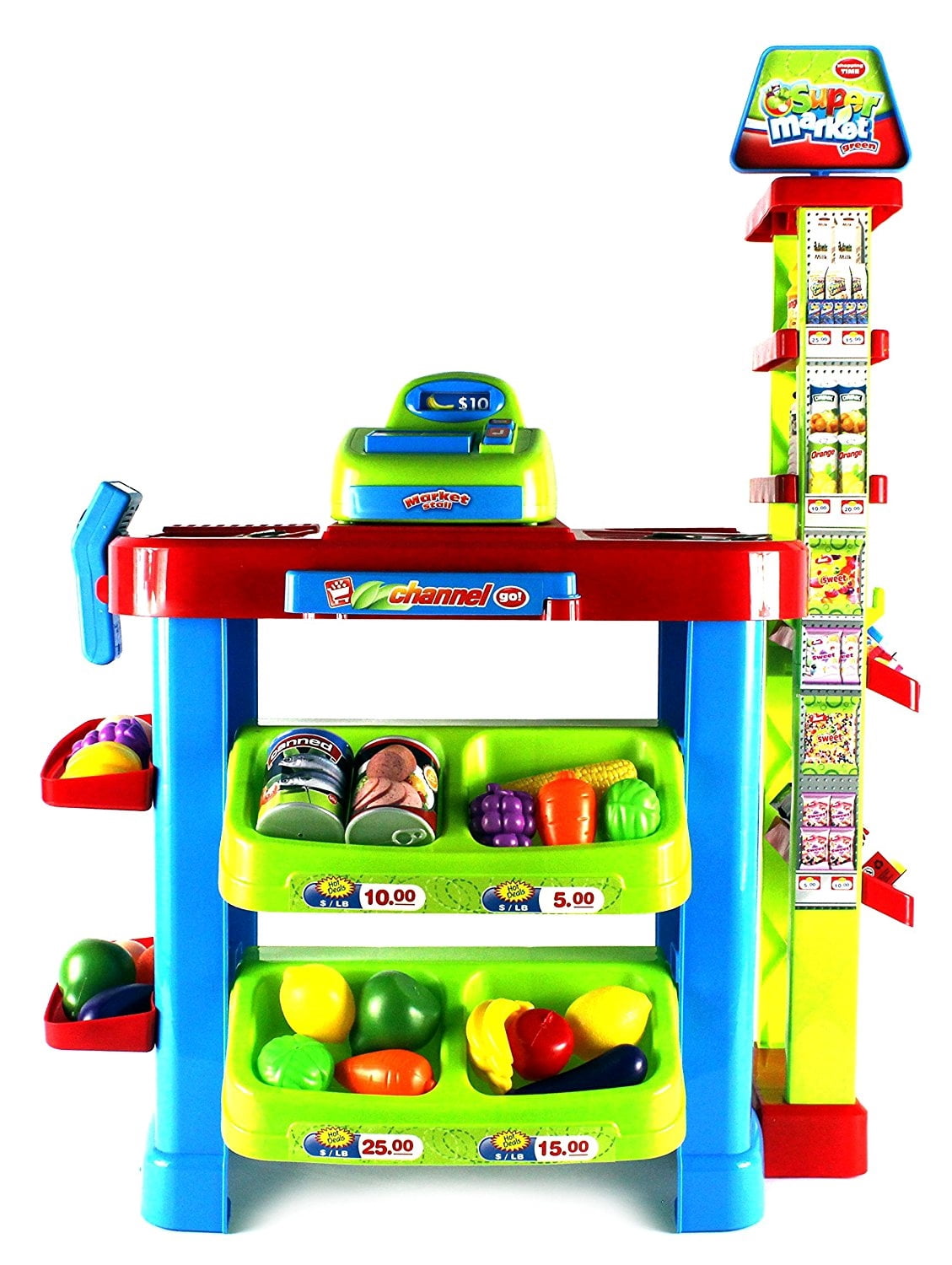 VT Fun Super Market Pretend Play Toy Market Play Set w/ Toy Cash ...