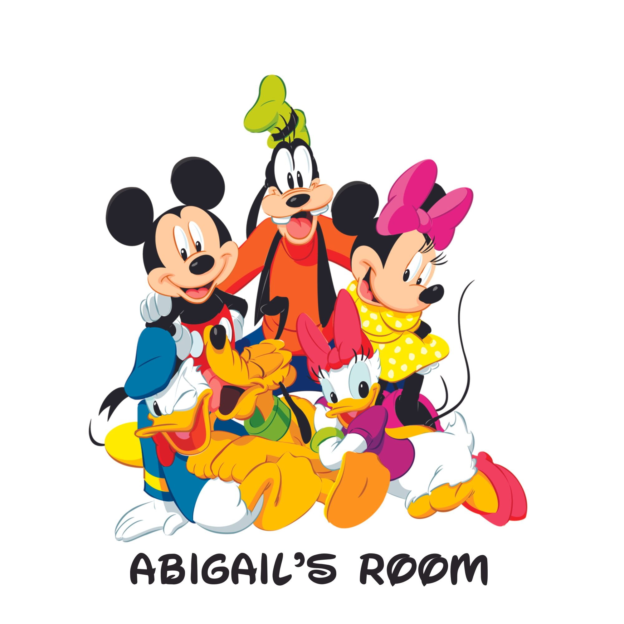 Pluto Daisy Cartoon Customized Wall Decal - Custom Vinyl Wall Art ...