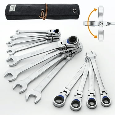 6 Piece Ratcheting Flex Flare Nut Wrench Set- Metric - Walmart.com