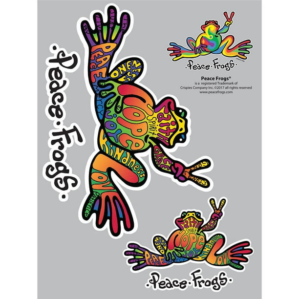 Peace Frogs Peace Frogs Hope Car Sticker, Outdoor rated Vinyl Sticker ...
